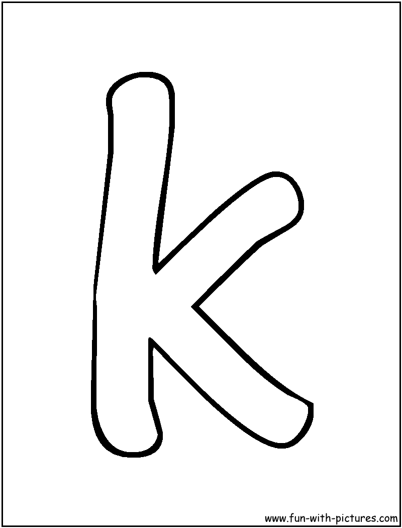 Bubble Letter K Coloring Page Bubble Letter K Coloring Page